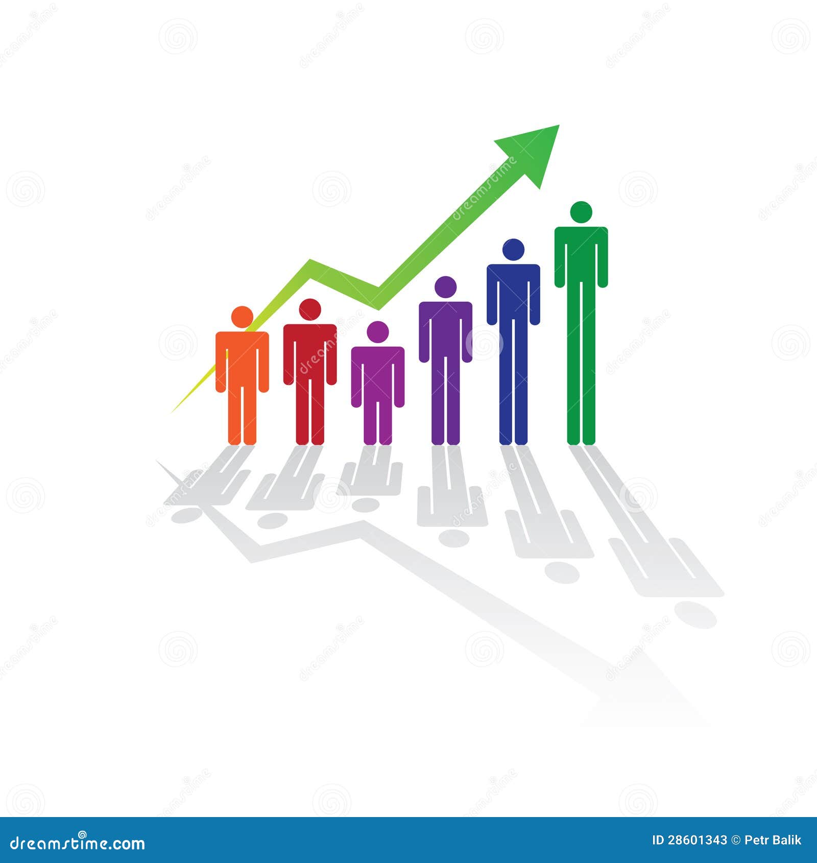 Growing people stock illustration. Illustration of financial - 28601343