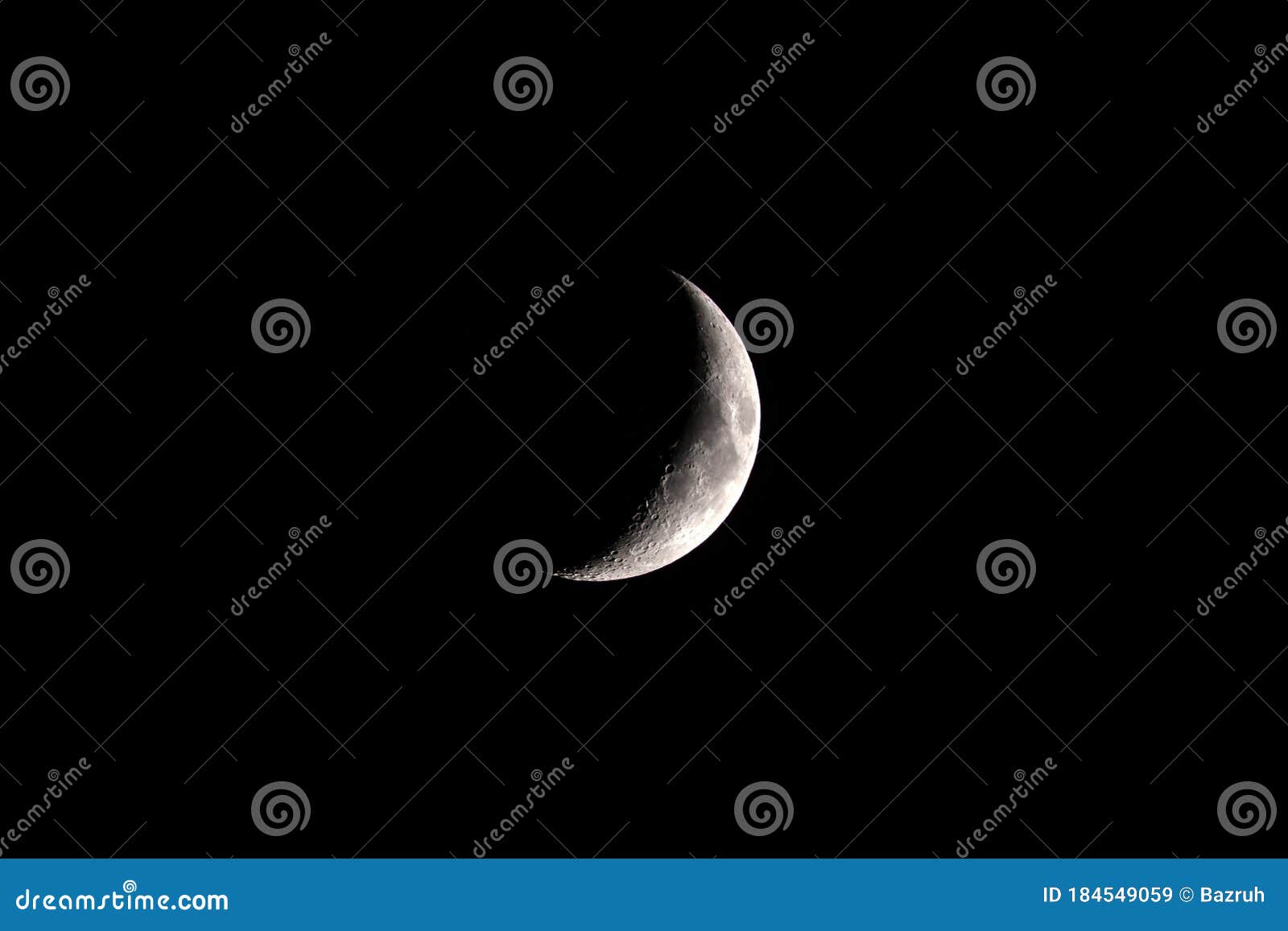 Growing Phase Moon in Dark Sky Stock Image - Image of sphere, lunar ...