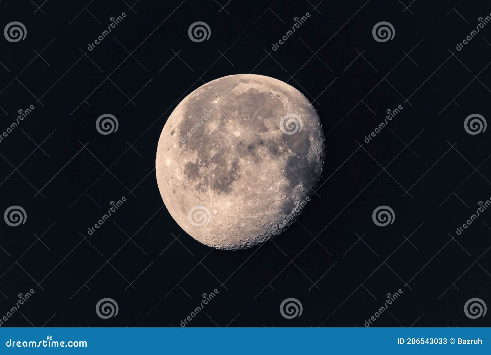 Growing Phase Moon in Dark Sky Stock Image - Image of moonlight, cosmos ...