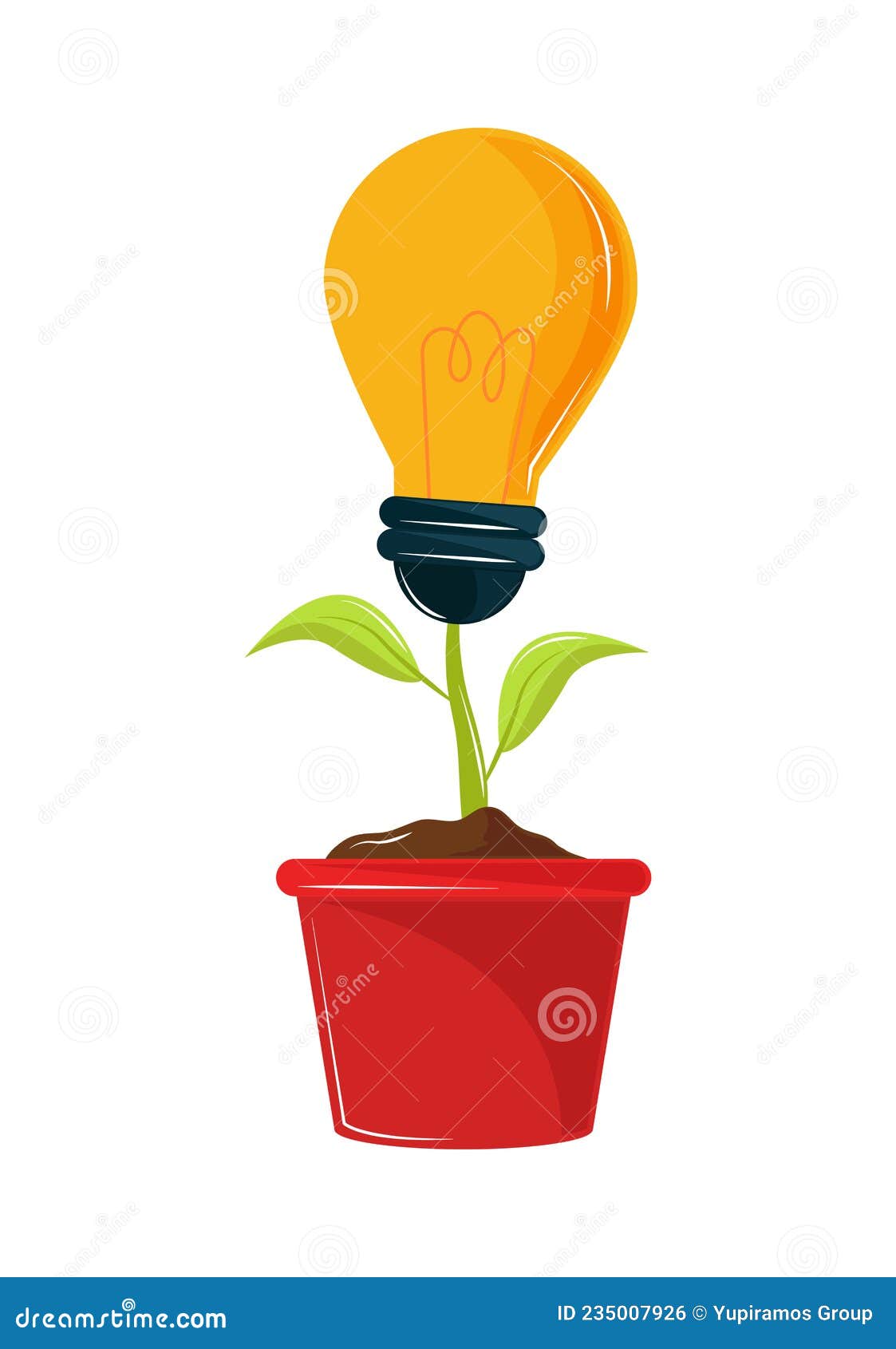 Growing plant and bulb stock vector. Illustration of tulip - 235007926