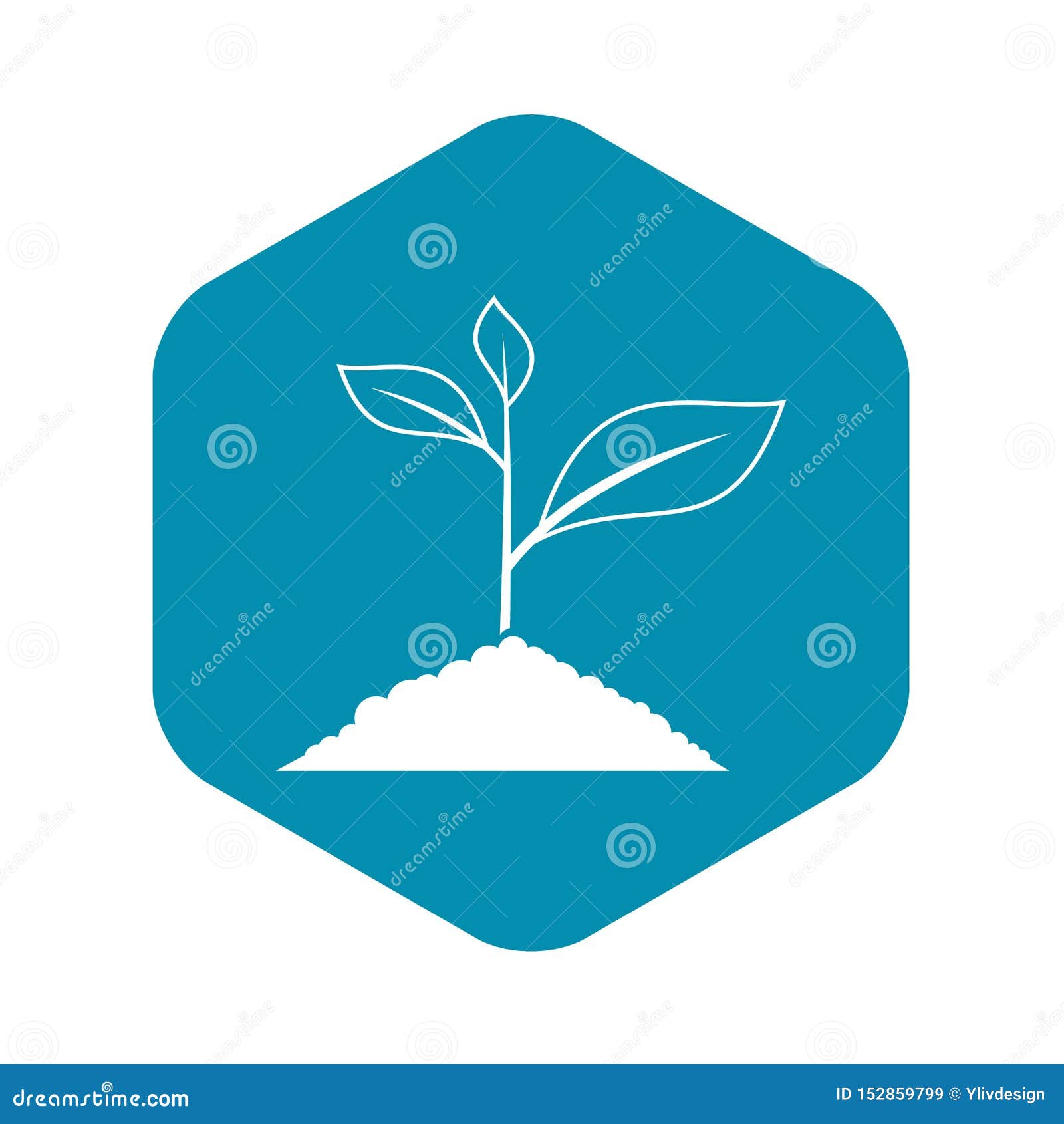 Growing Plant Icon, Simple Style Stock Vector - Illustration of earth ...