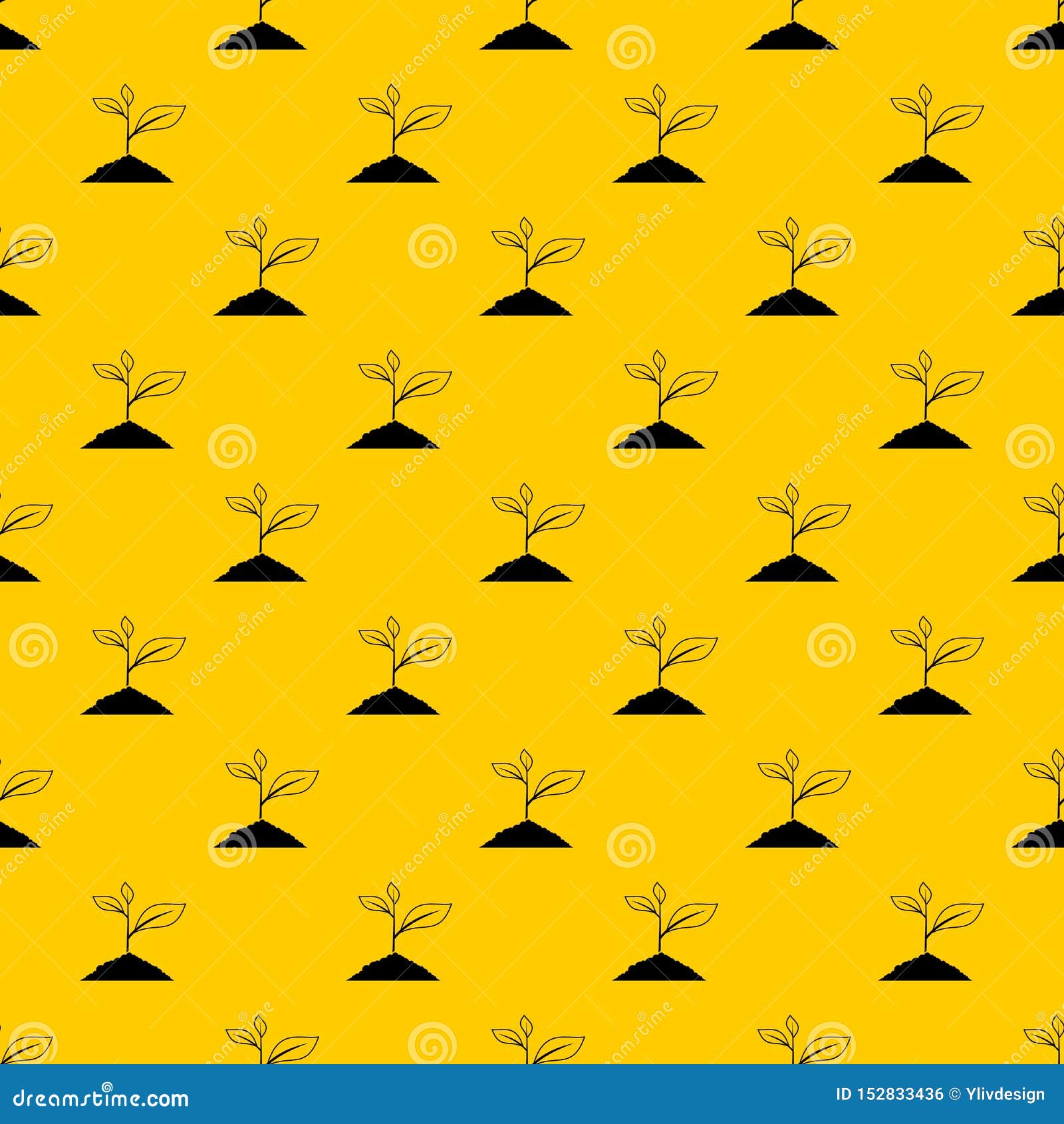 Growing Plant Pattern Vector Stock Vector - Illustration of natural ...