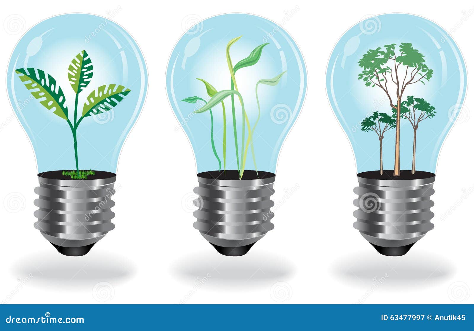 Growing Plants, Bulb, Green Stock Vector - Illustration of creative ...