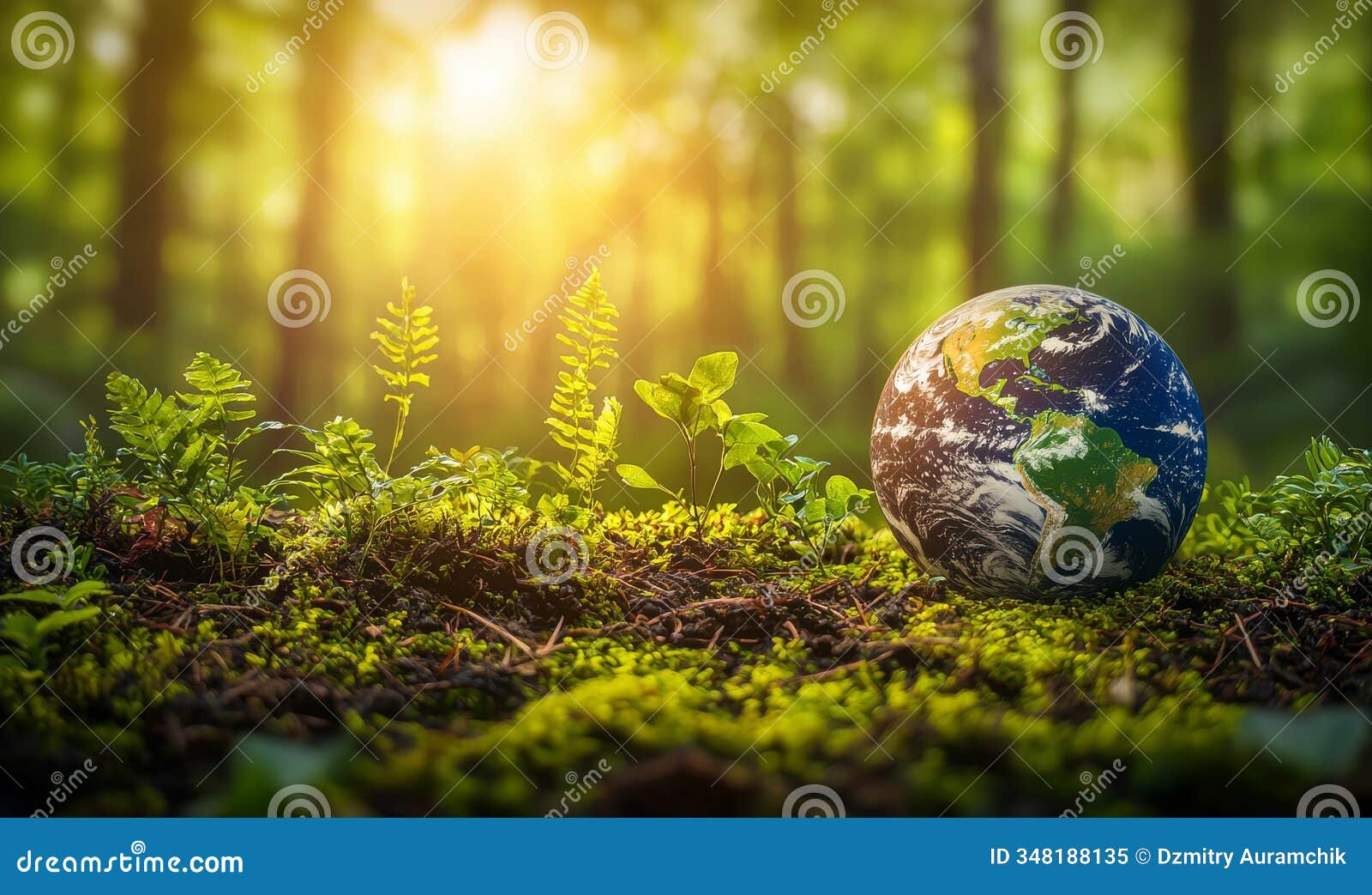 Growing Plants in Lush Environment with Daylight Emphasizing ...