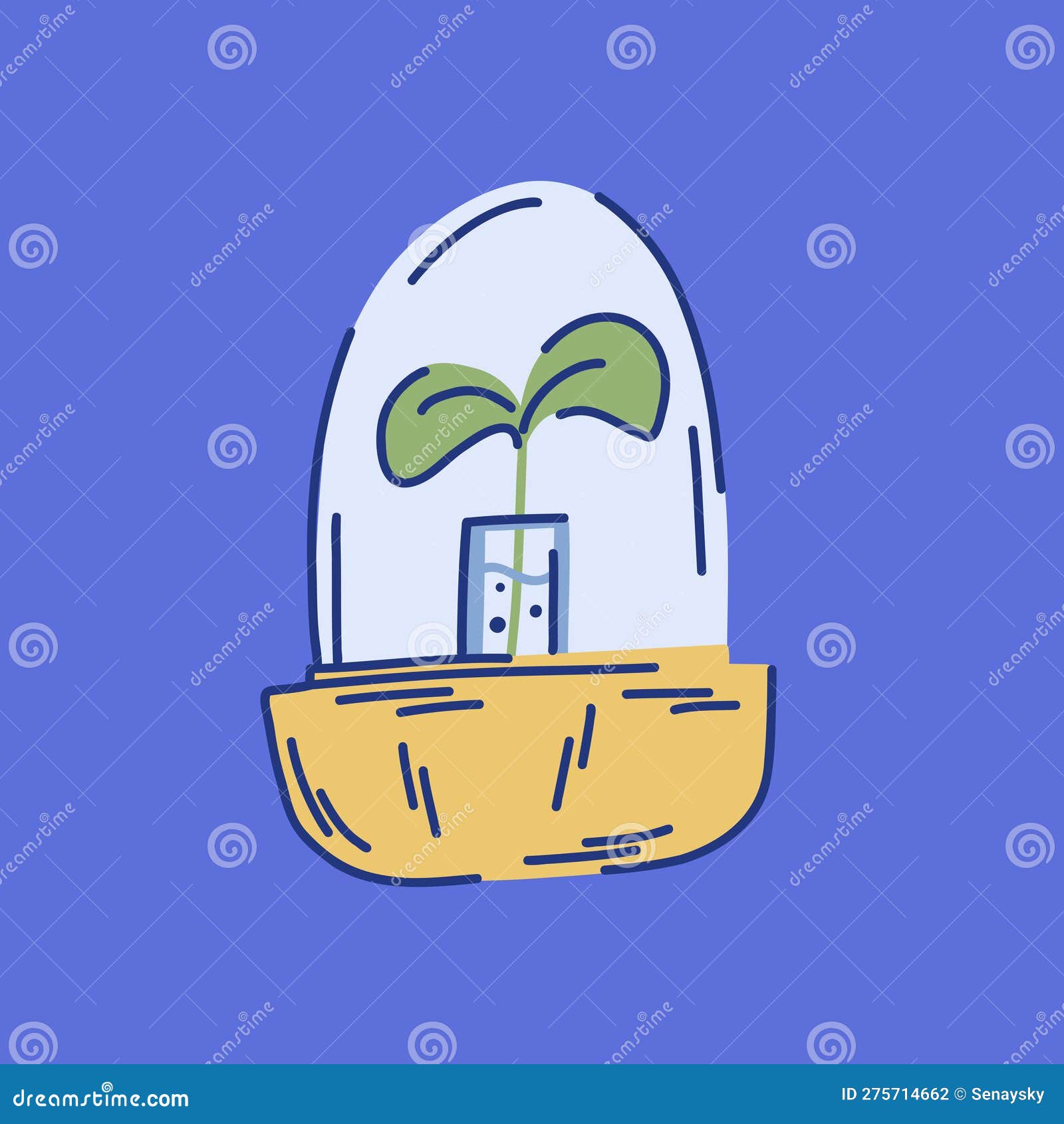 Growing Plants in Space, a Sprout in a Test Tube with a Nutrient ...