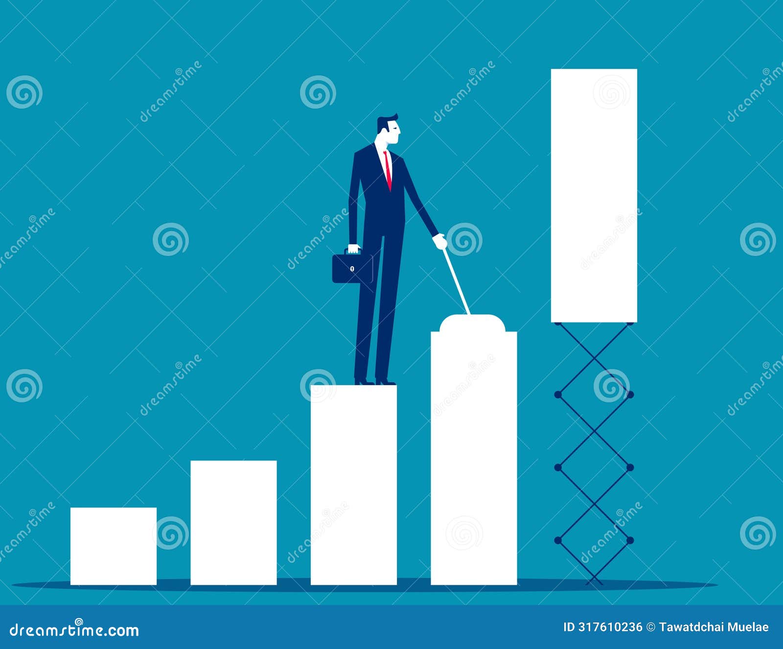Growing Profit Graph. Profit Rising Up Growing Vector Concept Stock ...
