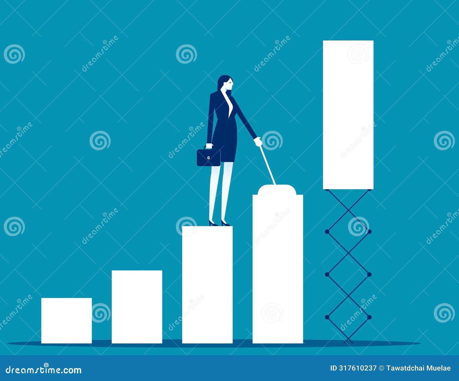 Growing Profit Graph. Profit Rising Up Growing Vector Concept Stock ...