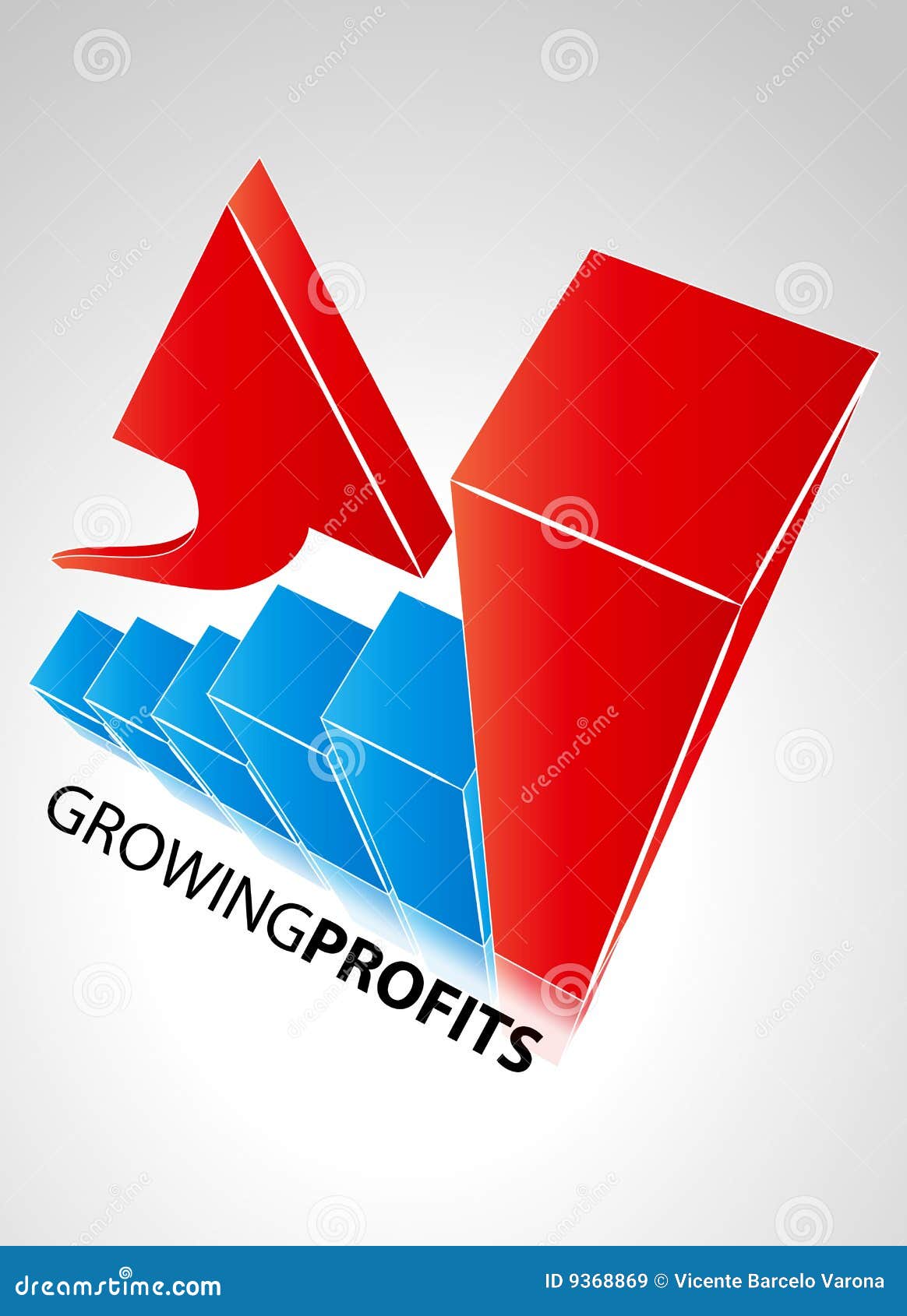 Growing profits stock illustration. Illustration of company - 9368869