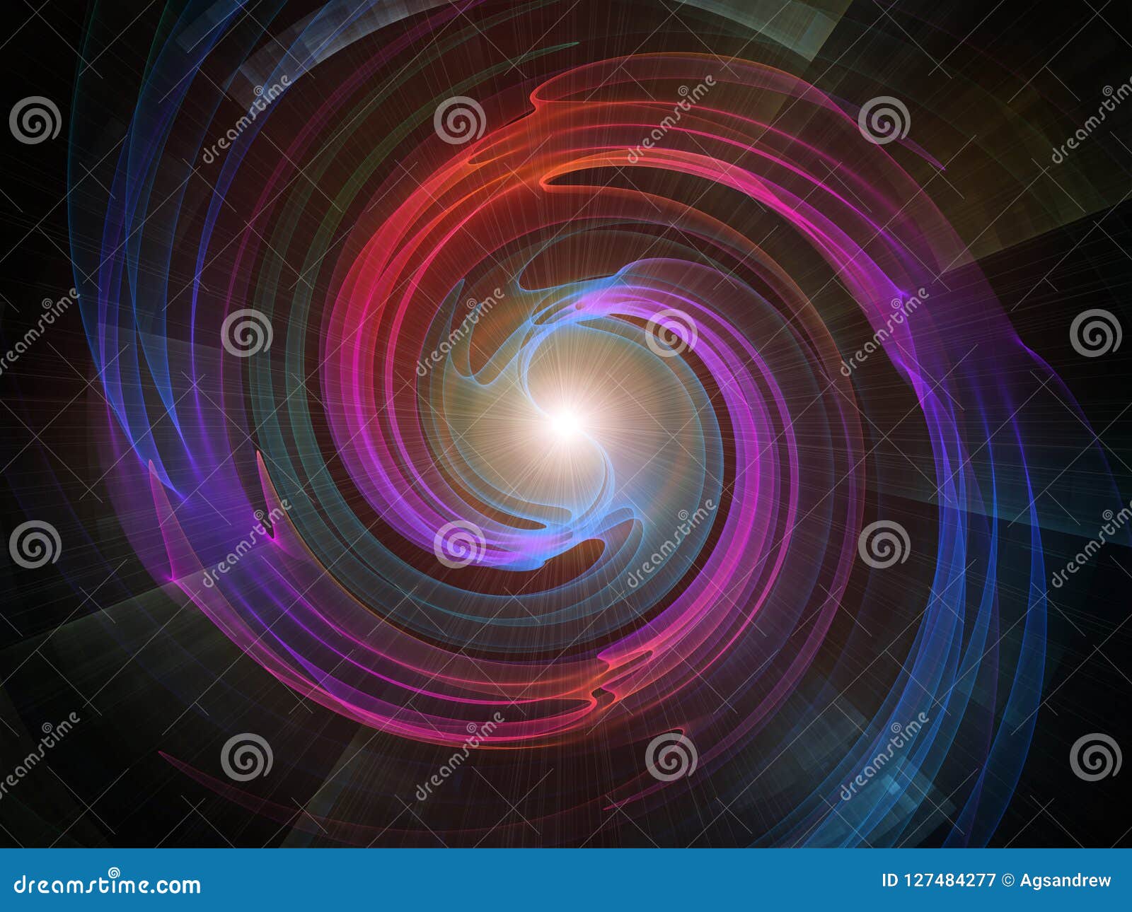 The Growing Radial Oscillation Stock Illustration - Illustration of ...