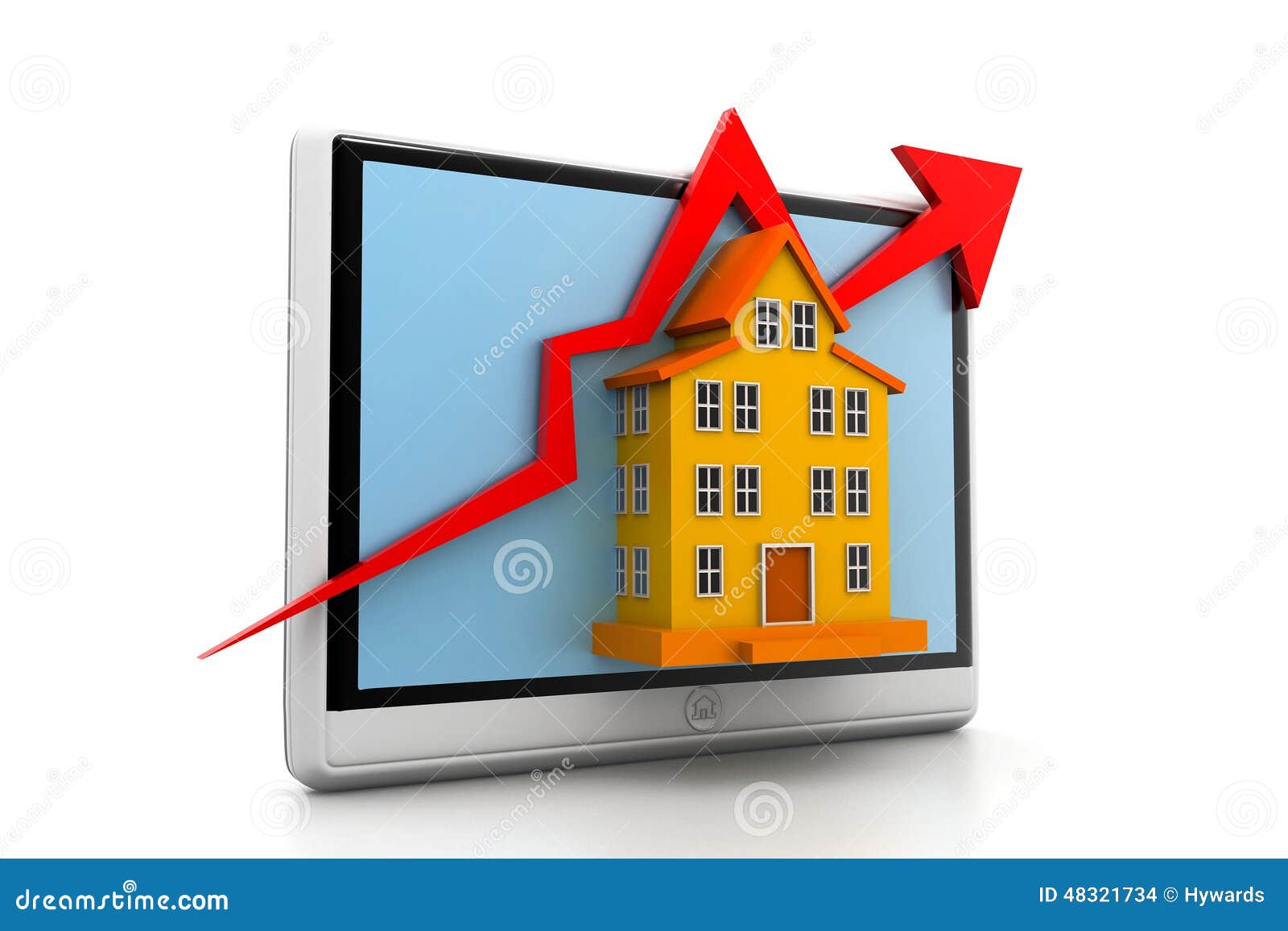 Growing real estate chart stock illustration. Illustration of growth ...