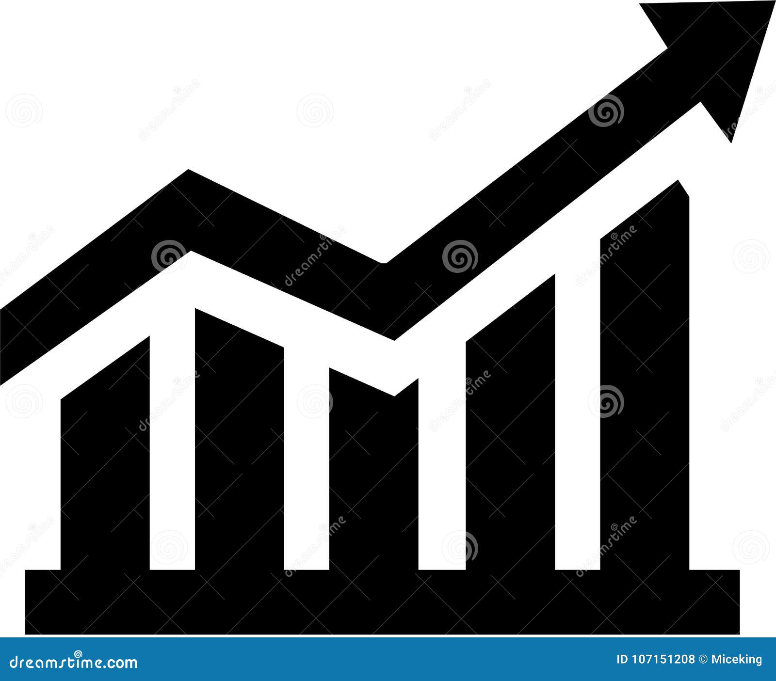 Growing sales chart stock illustration. Illustration of sales - 107151208