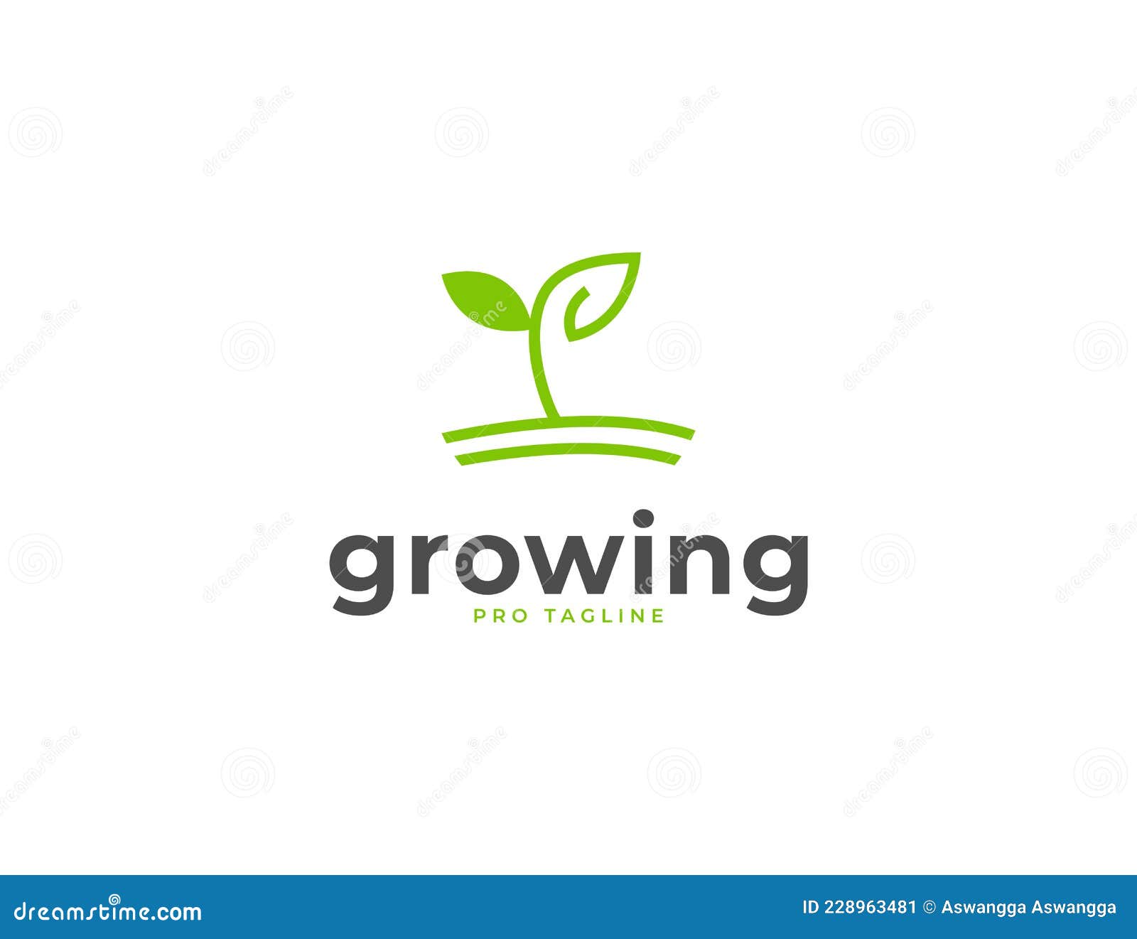 Growing Seed with Green Leaves Farm Logo Stock Vector - Illustration of ...