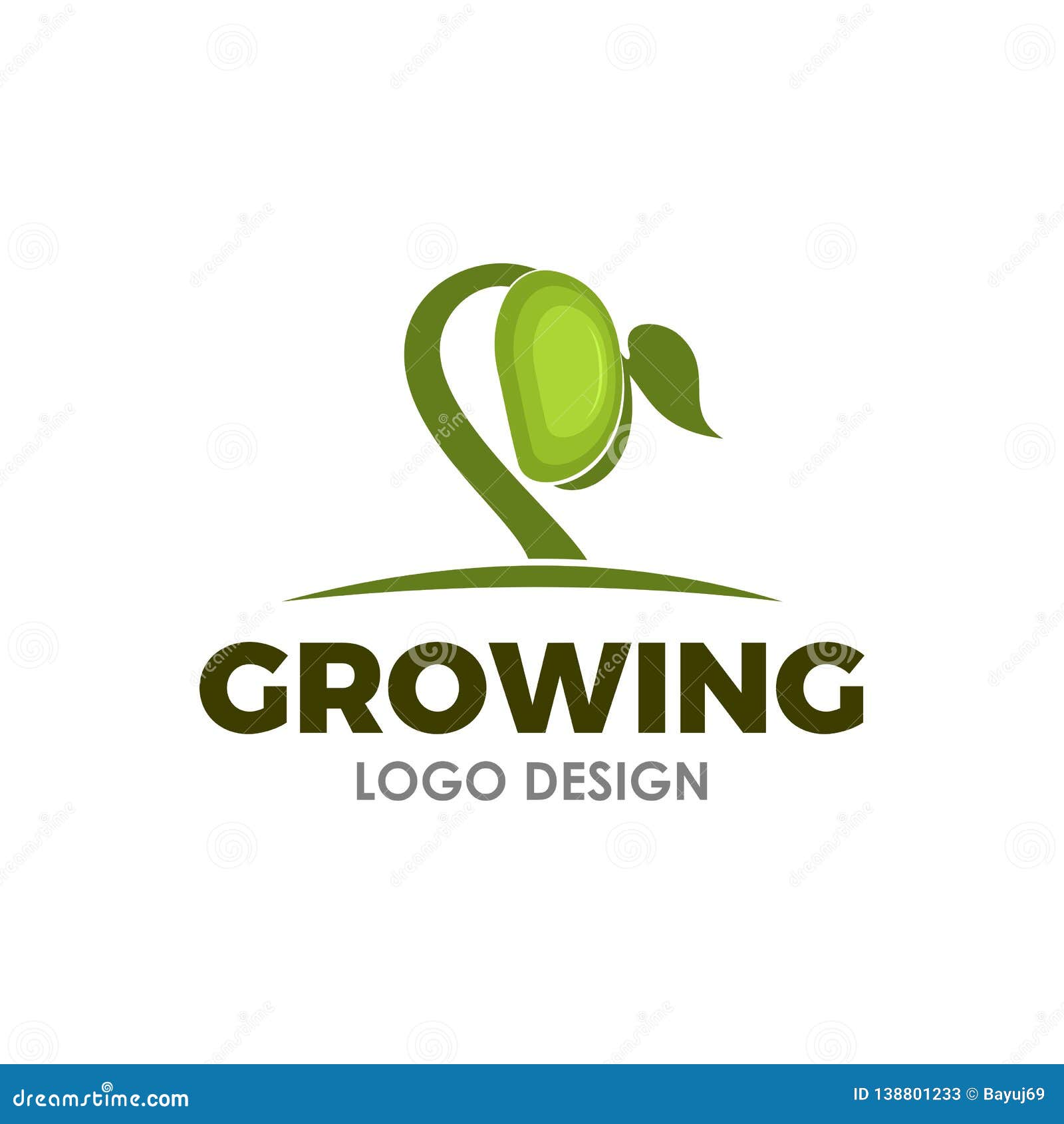 Growing Seed Logo Design Inspiration Stock Vector - Illustration of ...