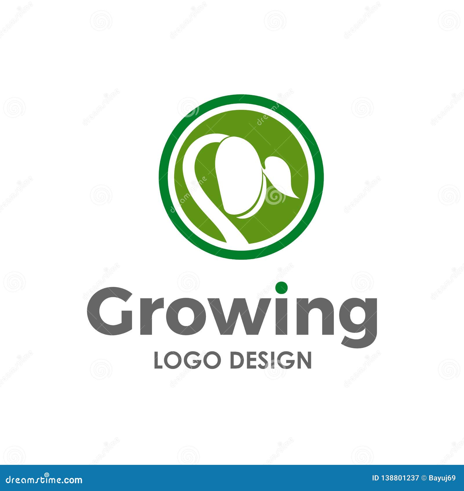 Growing Seed Logo Design Inspiration Stock Vector - Illustration of ...