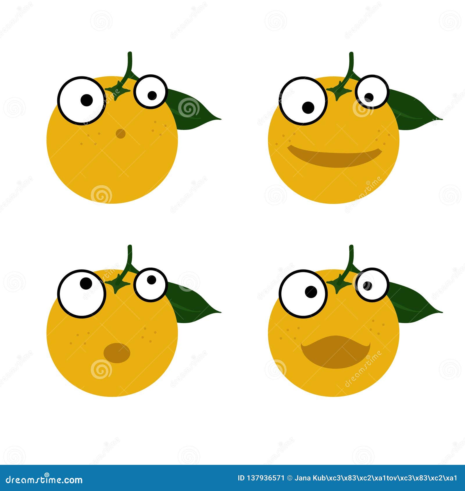 Orange Emoticons Illustration Stock Vector - Illustration of orange ...