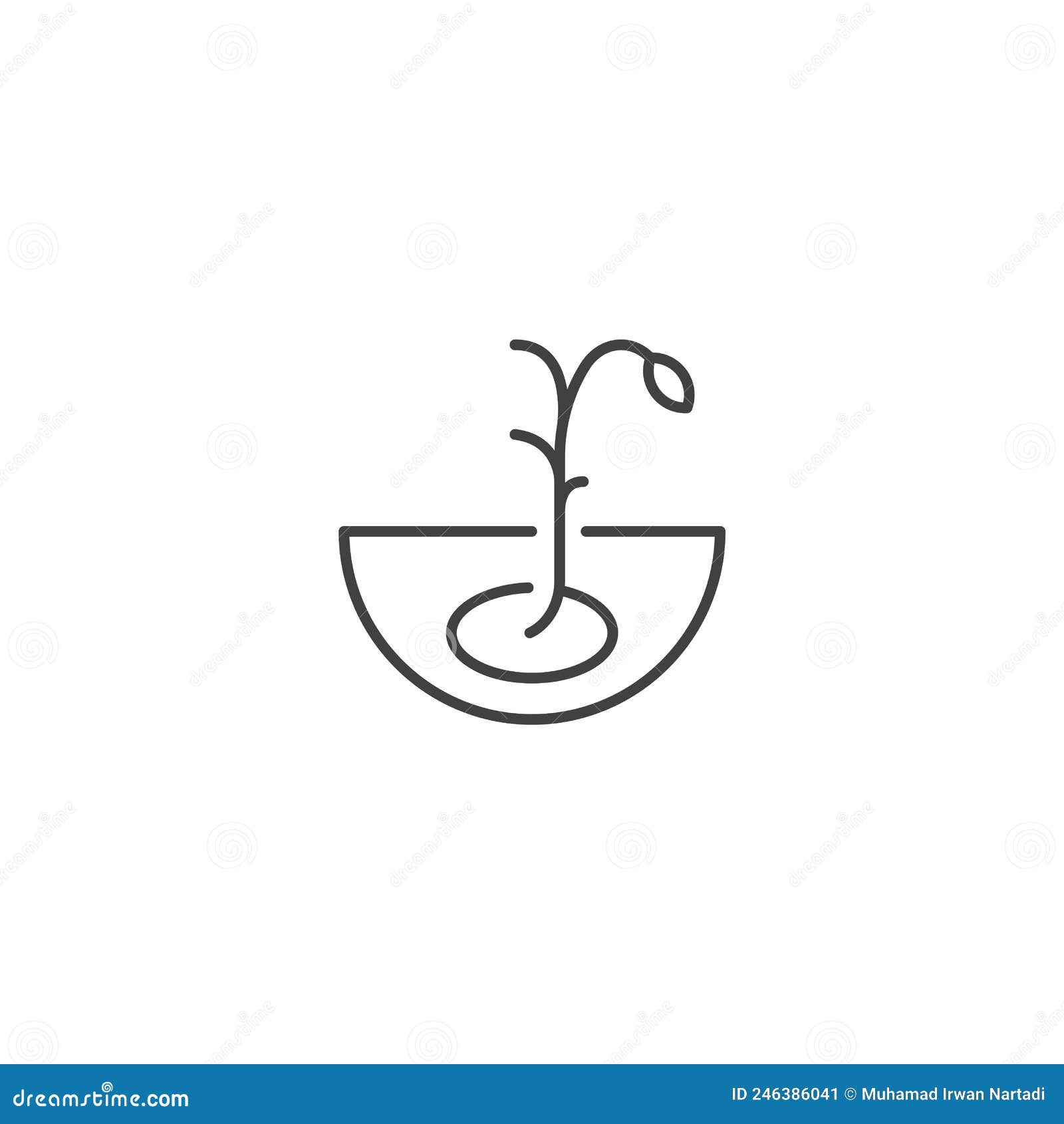 Growing Seeds. Vector Icon Template Stock Vector - Illustration of ...