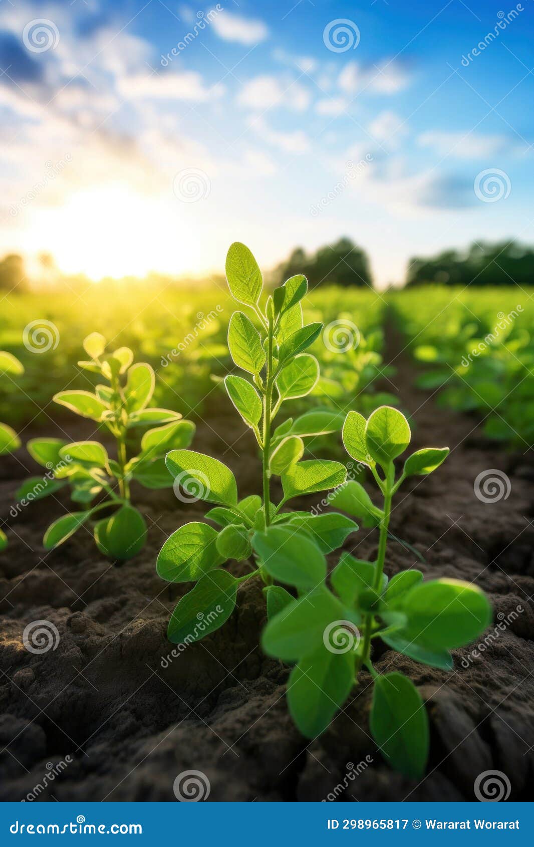 Growing Soy, Young Soy in Field Stock Image - Image of growth ...