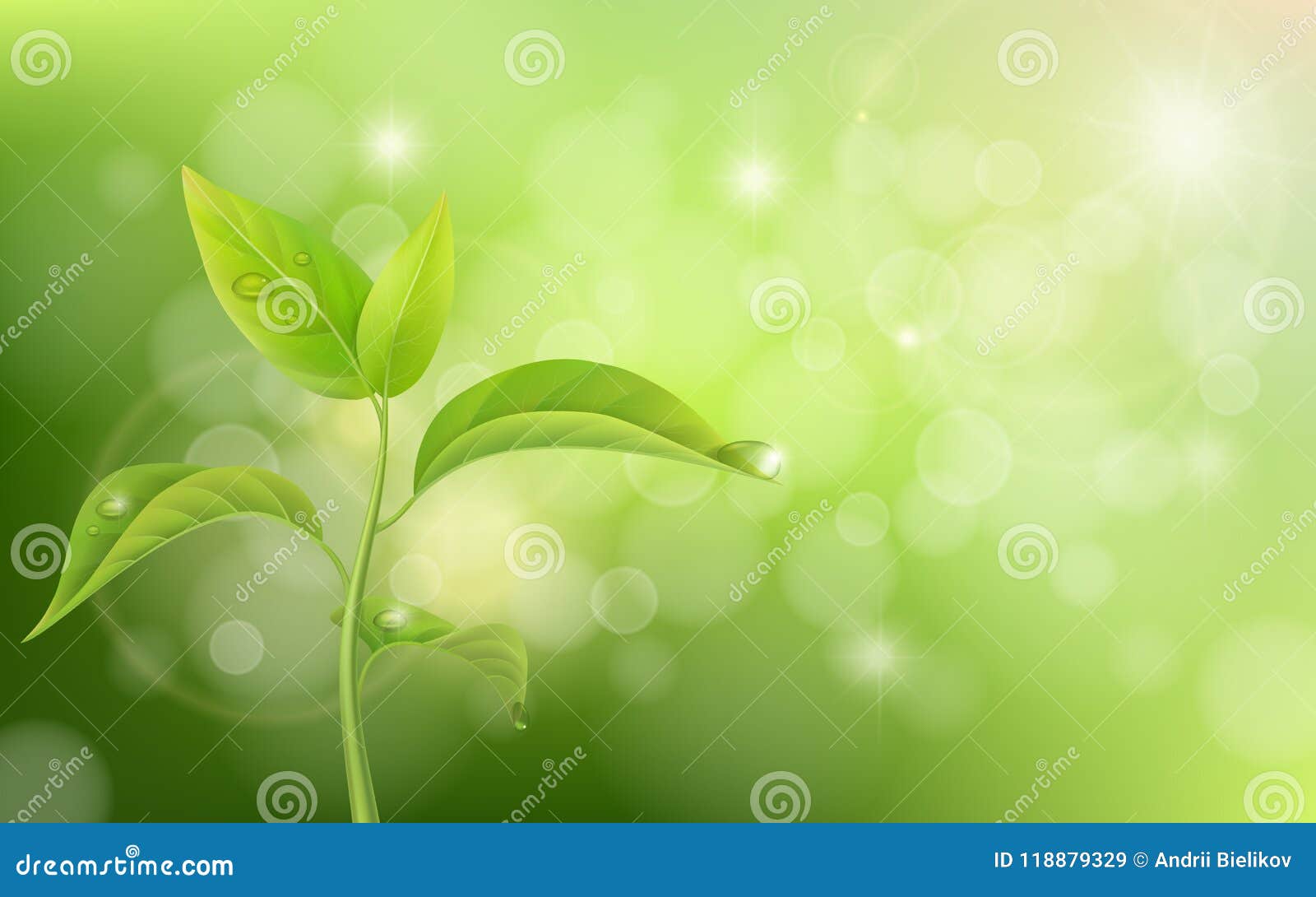Growing Sprout on Green Background Stock Vector - Illustration of bean ...