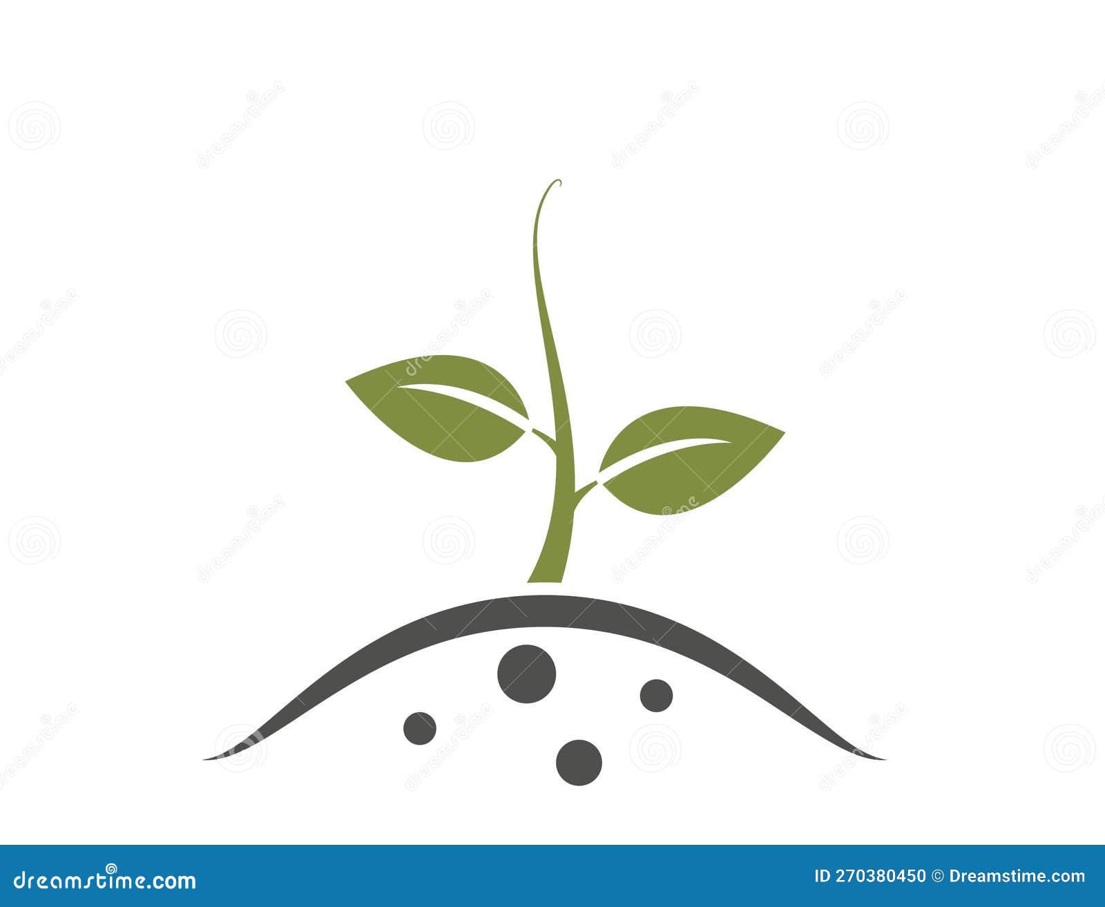 Growing Sprout Icon. Plant Sprouted, Seedling and Planting Symbol Stock ...