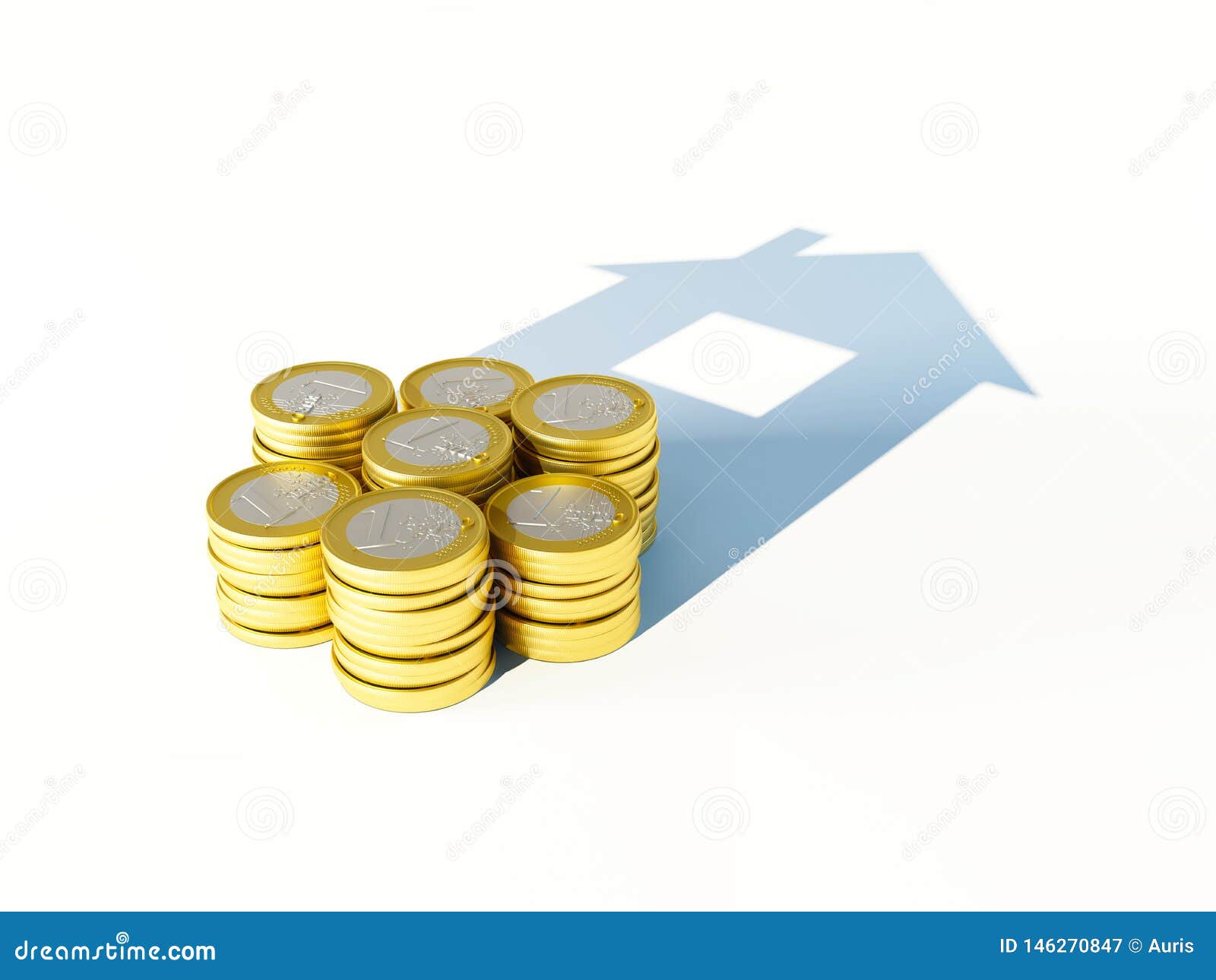 Growing Stack of Coins for Finance and Banking Concept Stock ...