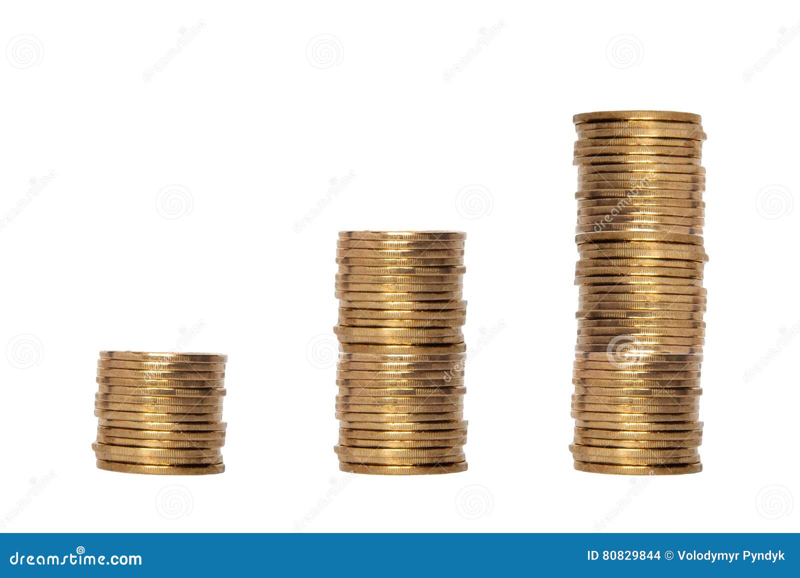Growing Stack of Coins Money Value Stock Photo - Image of stack, graph ...