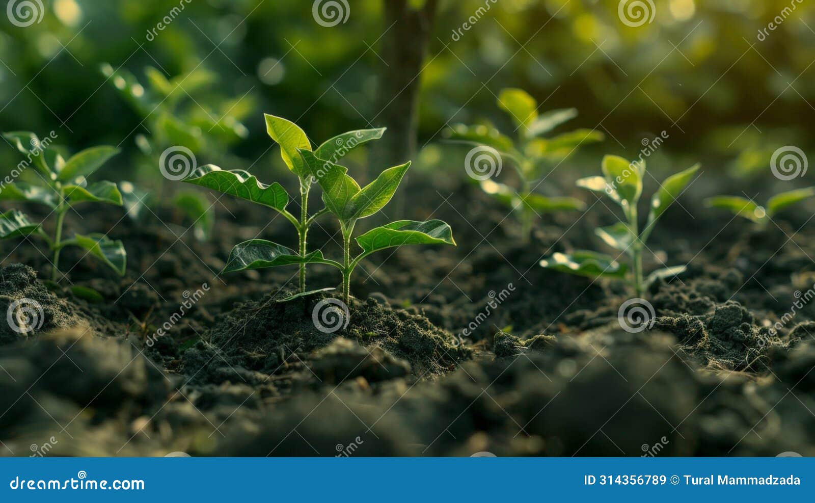 A small plant in soil stock image. Image of earth, tiny - 314356789