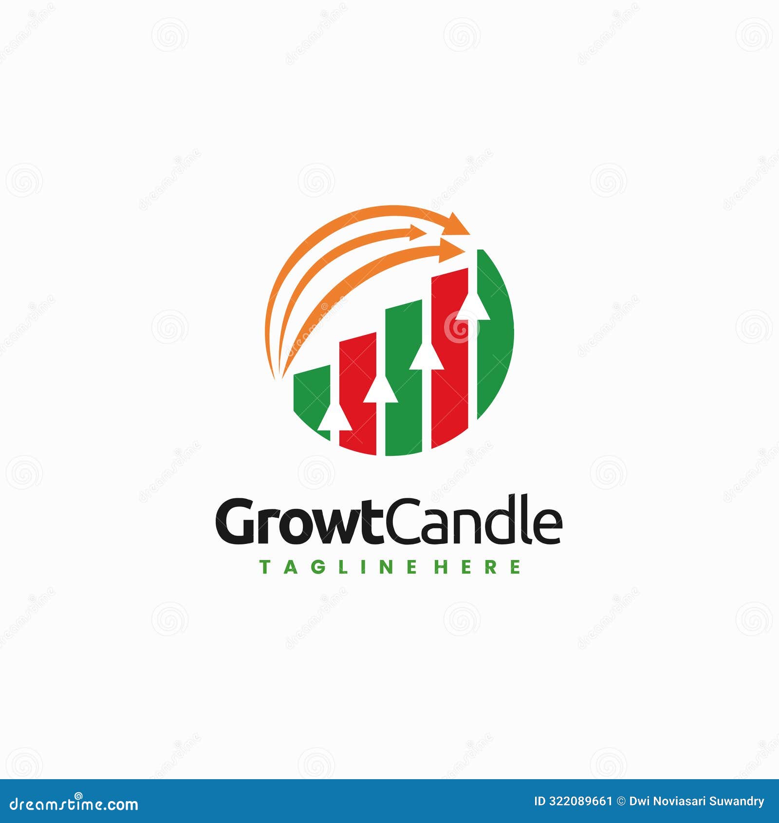 Growing Trading Chart Logo Design Stock Vector - Illustration of growth ...