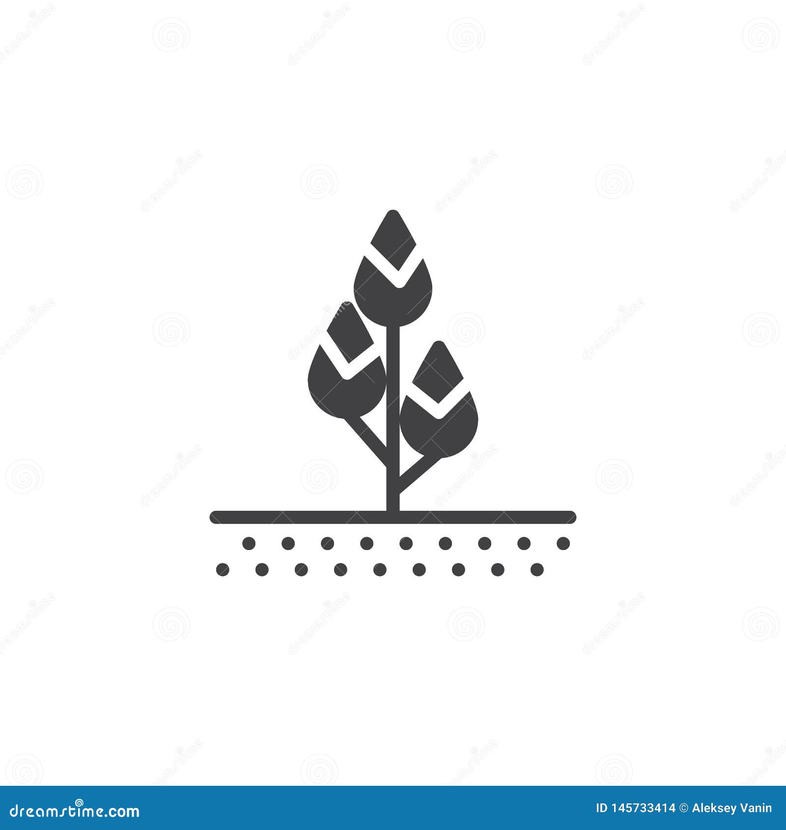 Growing Tree Plant Vector Icon Stock Vector - Illustration of solid ...