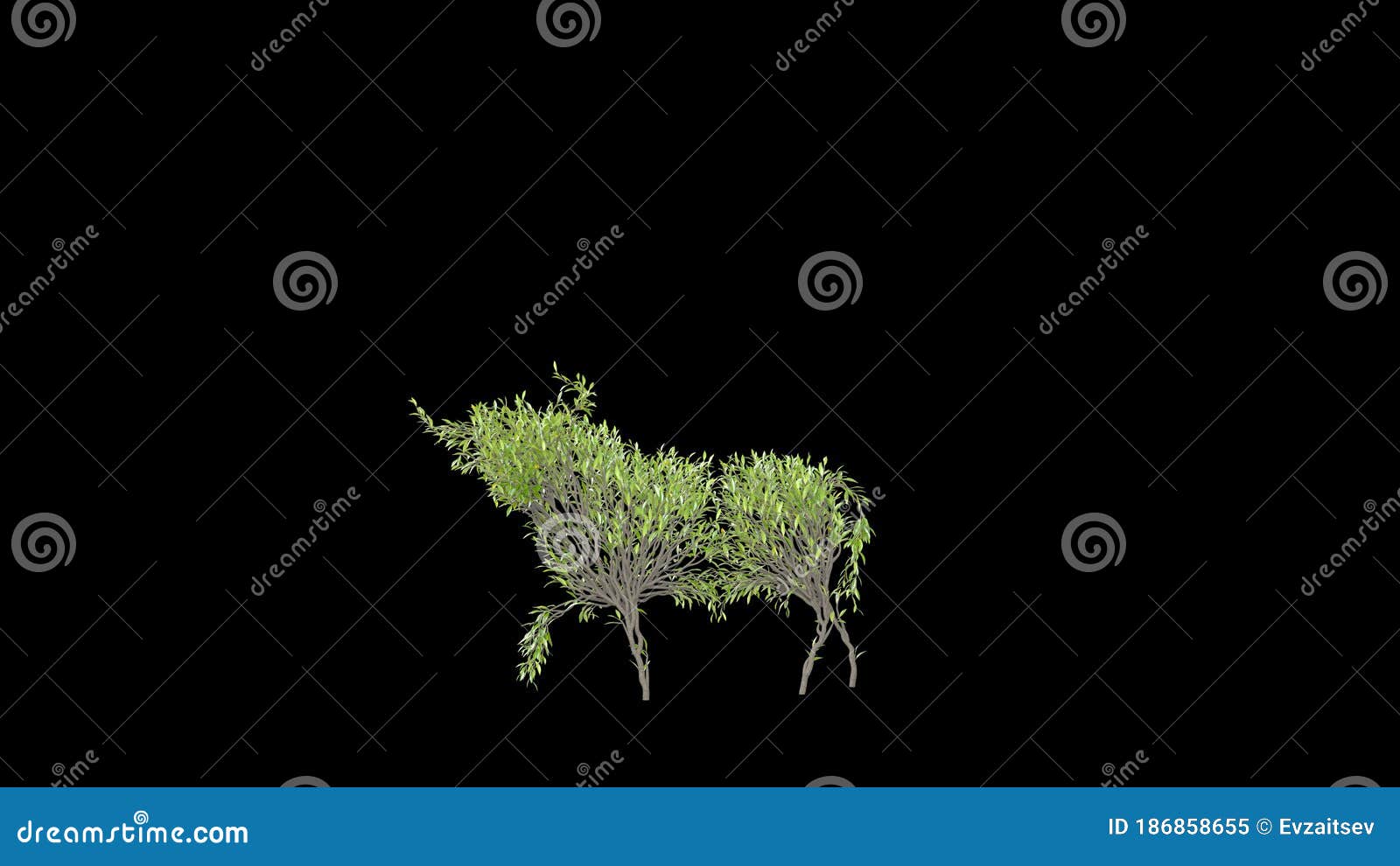 Growing Tree in a Shape of a Bull. Eco Concept Stock Illustration ...