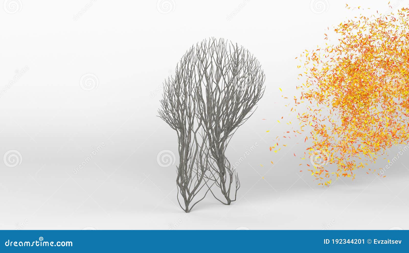Growing Tree in a Shape of Head. Eco Concept Stock Illustration ...