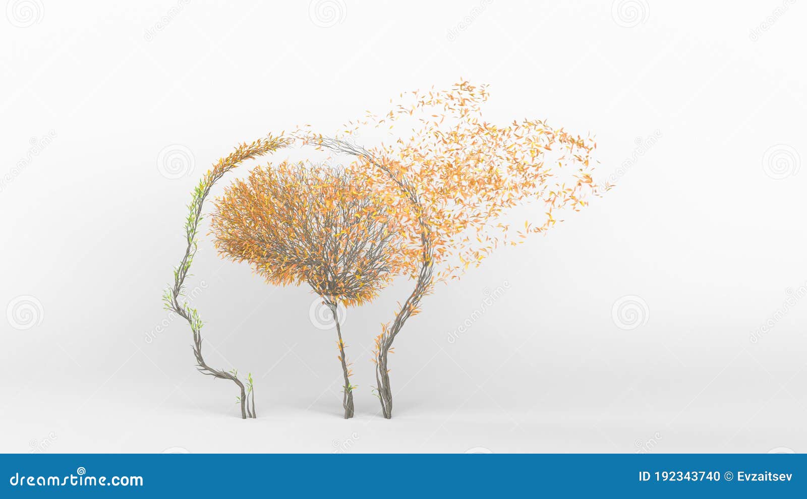 Growing Tree in a Shape of Human Brain Inside a Head. Eco Concept Stock ...