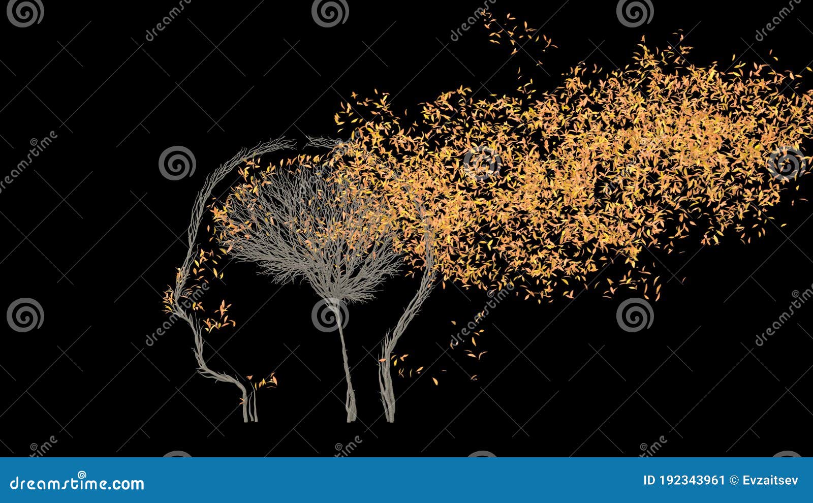 Growing Tree in a Shape of Human Brain Inside a Head. Eco Concept Stock ...