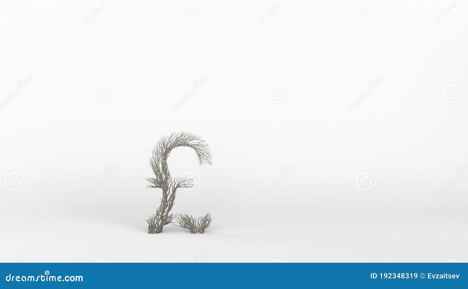 Growing Tree in a Shape of a Pound Sign Stock Illustration ...