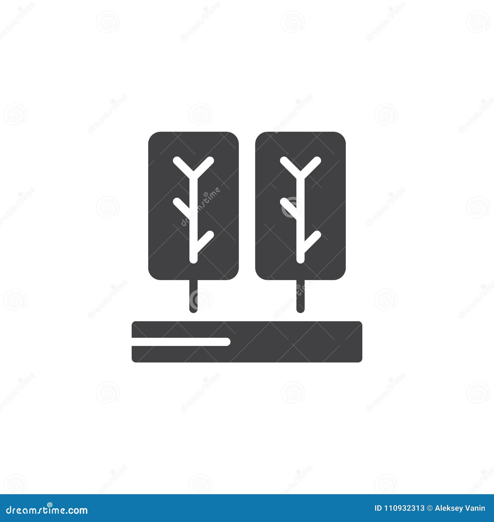 Growing trees vector icon stock vector. Illustration of agriculture ...