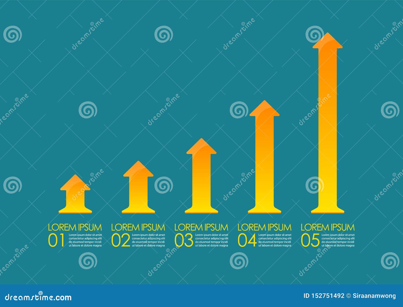 Growing Up Arrow Chart Infographic Stock Vector - Illustration of ...