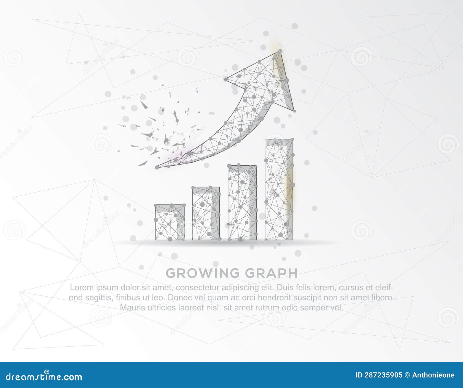 Growing Up Graph Chart Abstract Mash Line and Composition Digitally ...