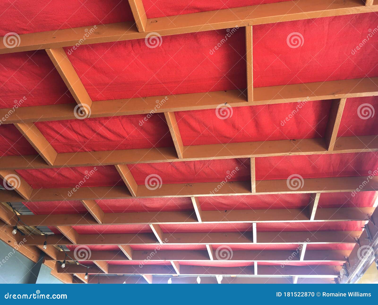 Coping Under the Red Ceiling Stock Photo - Image of bedroom, coping ...