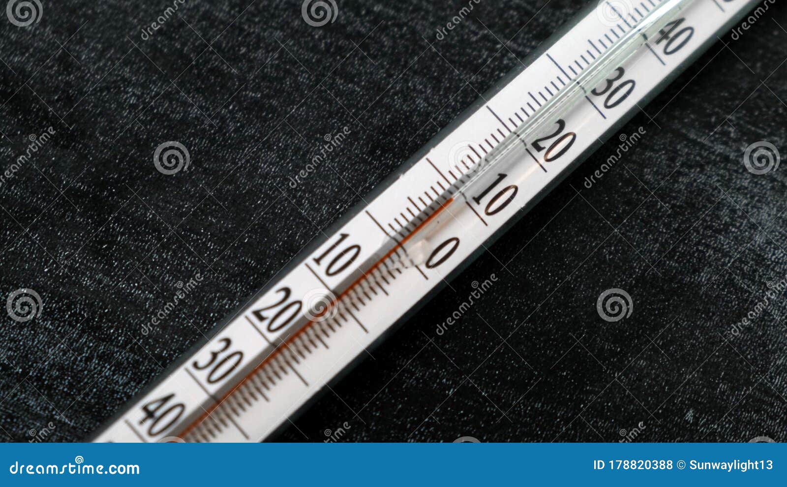 Growing Up Temperature on Thermometer Scale. Close Up. Stock Photo ...