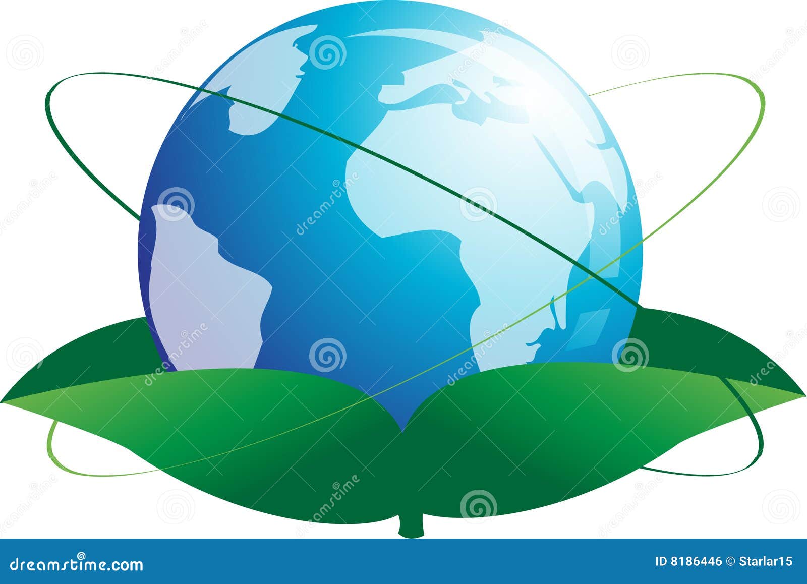 Growing World Globe stock vector. Illustration of planet - 8186446