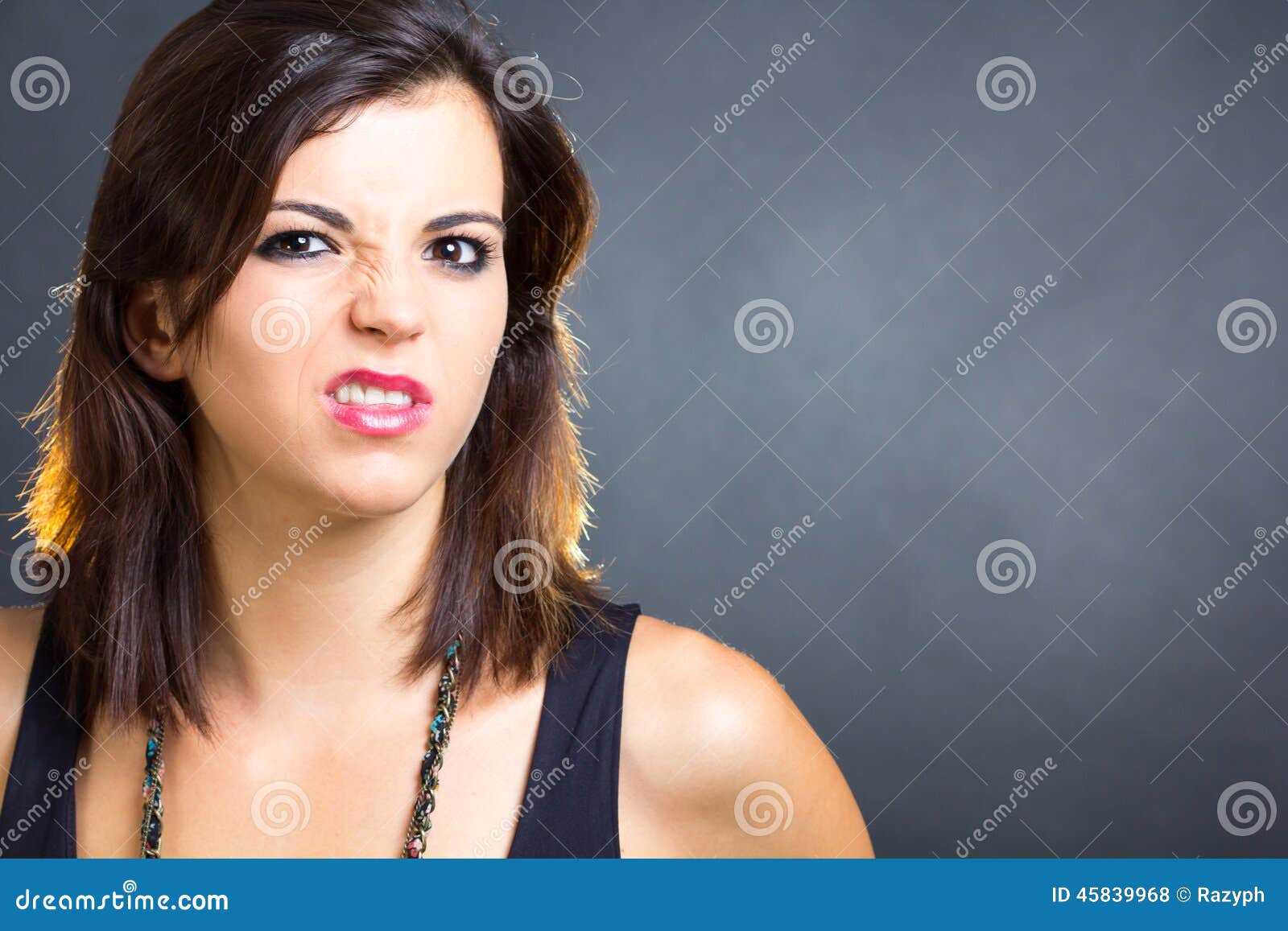 Growling girl stock photo. Image of look, studio, focus - 45839968