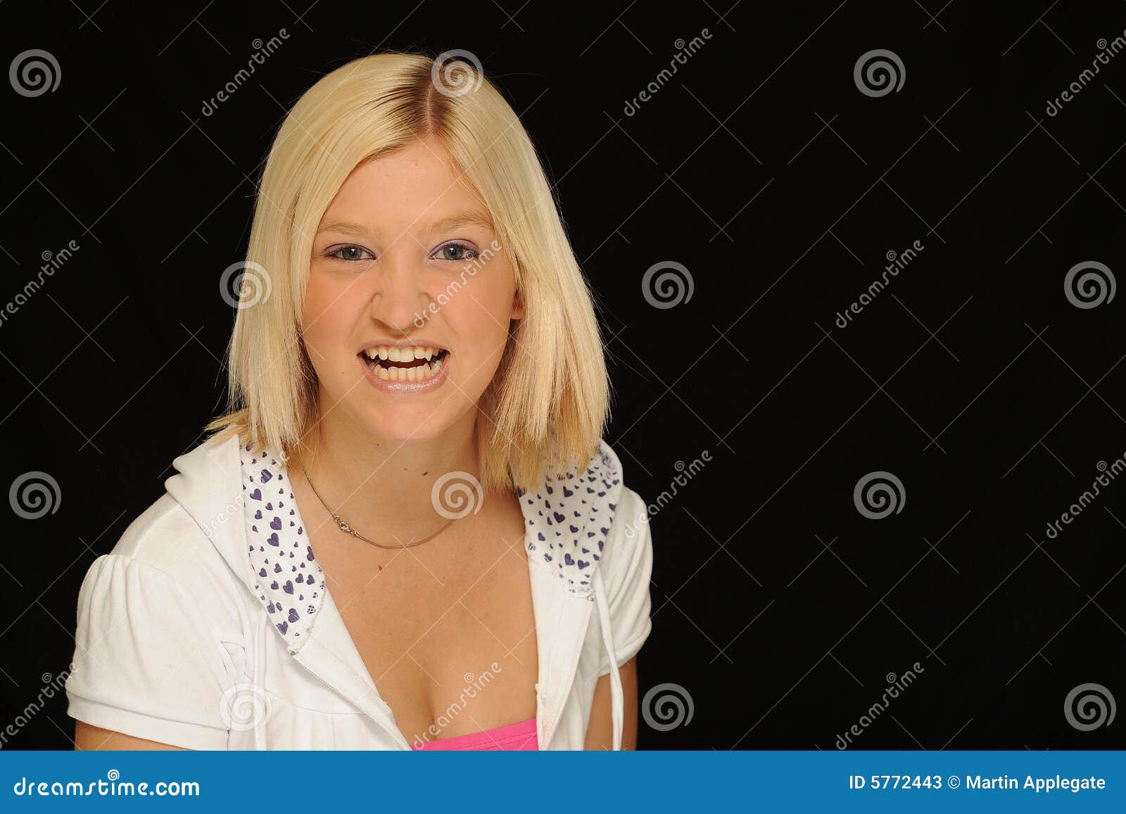 Growling teenager stock image. Image of baring, grinning - 5772443
