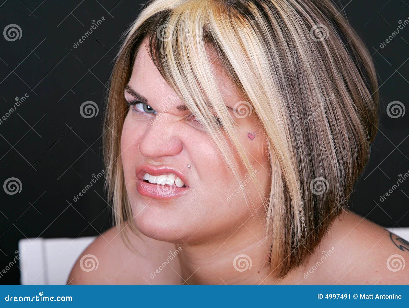 Growling woman stock image. Image of girl, pose, style - 4997491