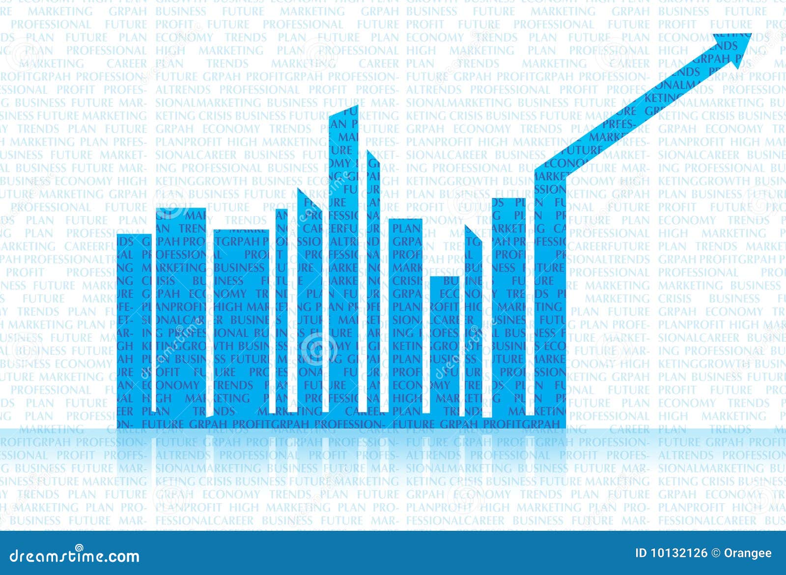 Bar chart illustration stock vector. Illustration of upward - 10132126