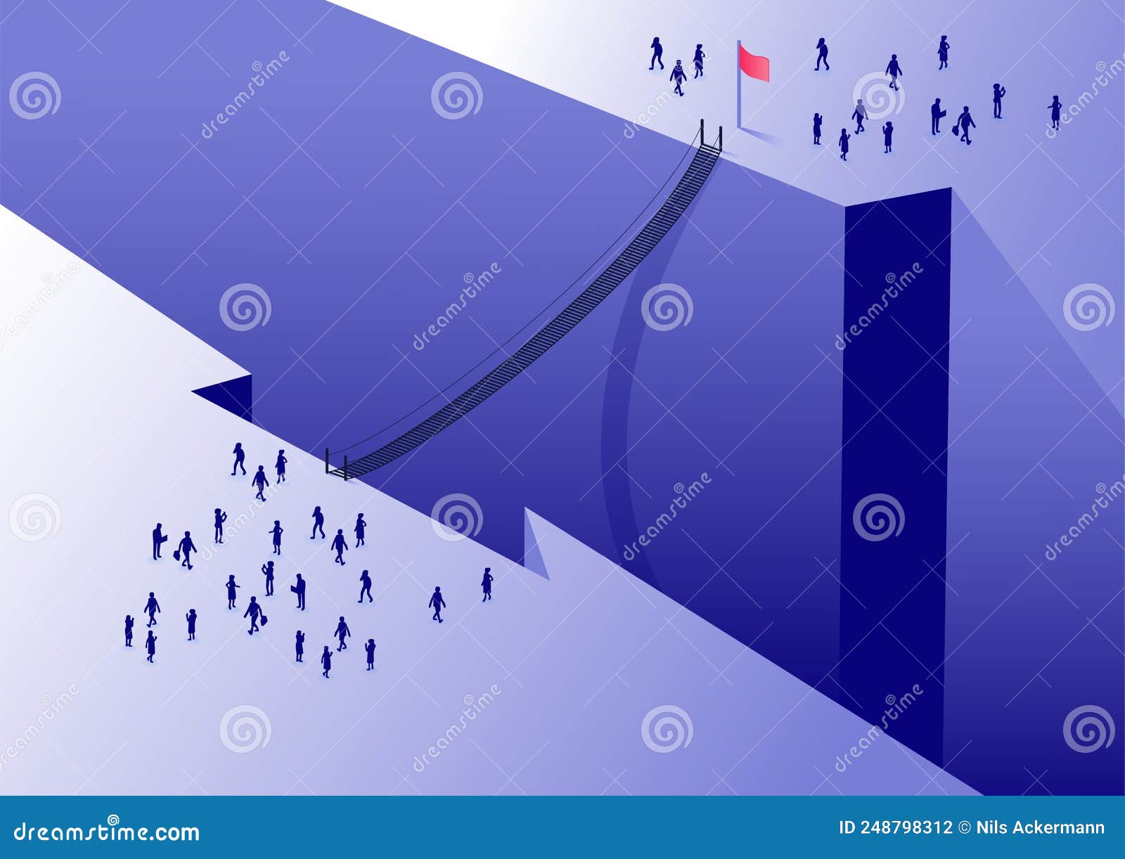 Concept for Overcoming Business Challenges or Obstacles. Vector ...