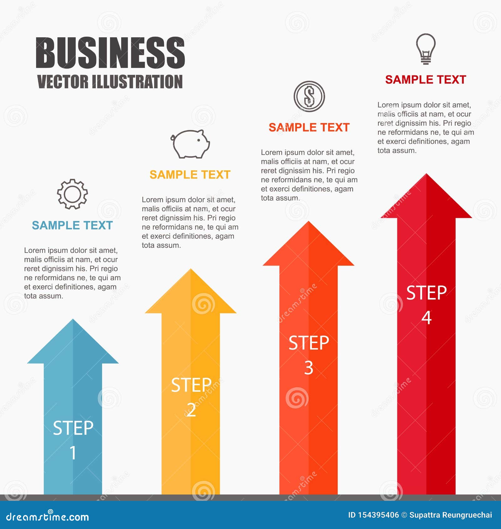Growth Arrow with Profit Concept. Infographic Template Stock Vector ...