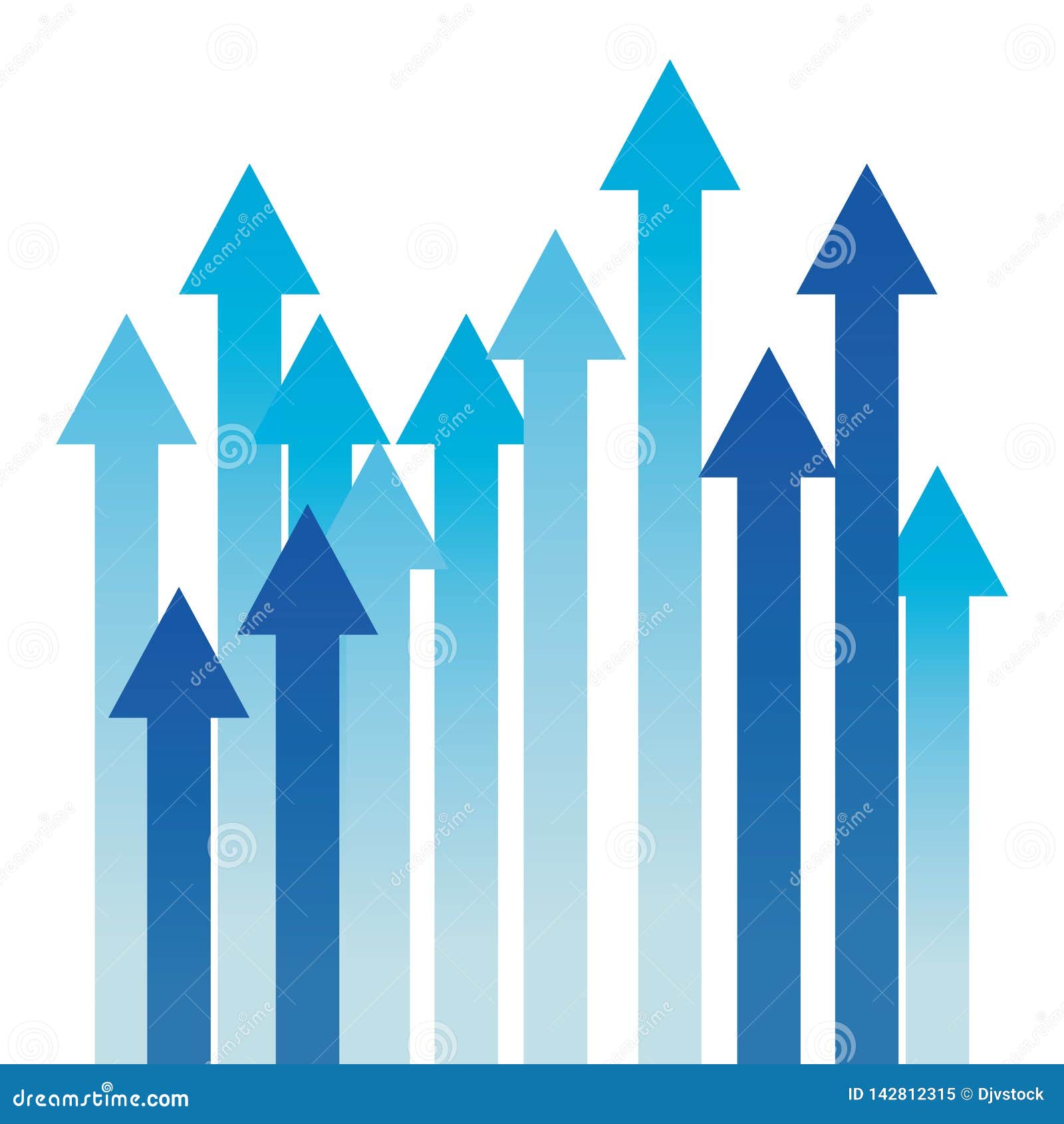 Growth Arrows on White Background Stock Vector - Illustration of ...