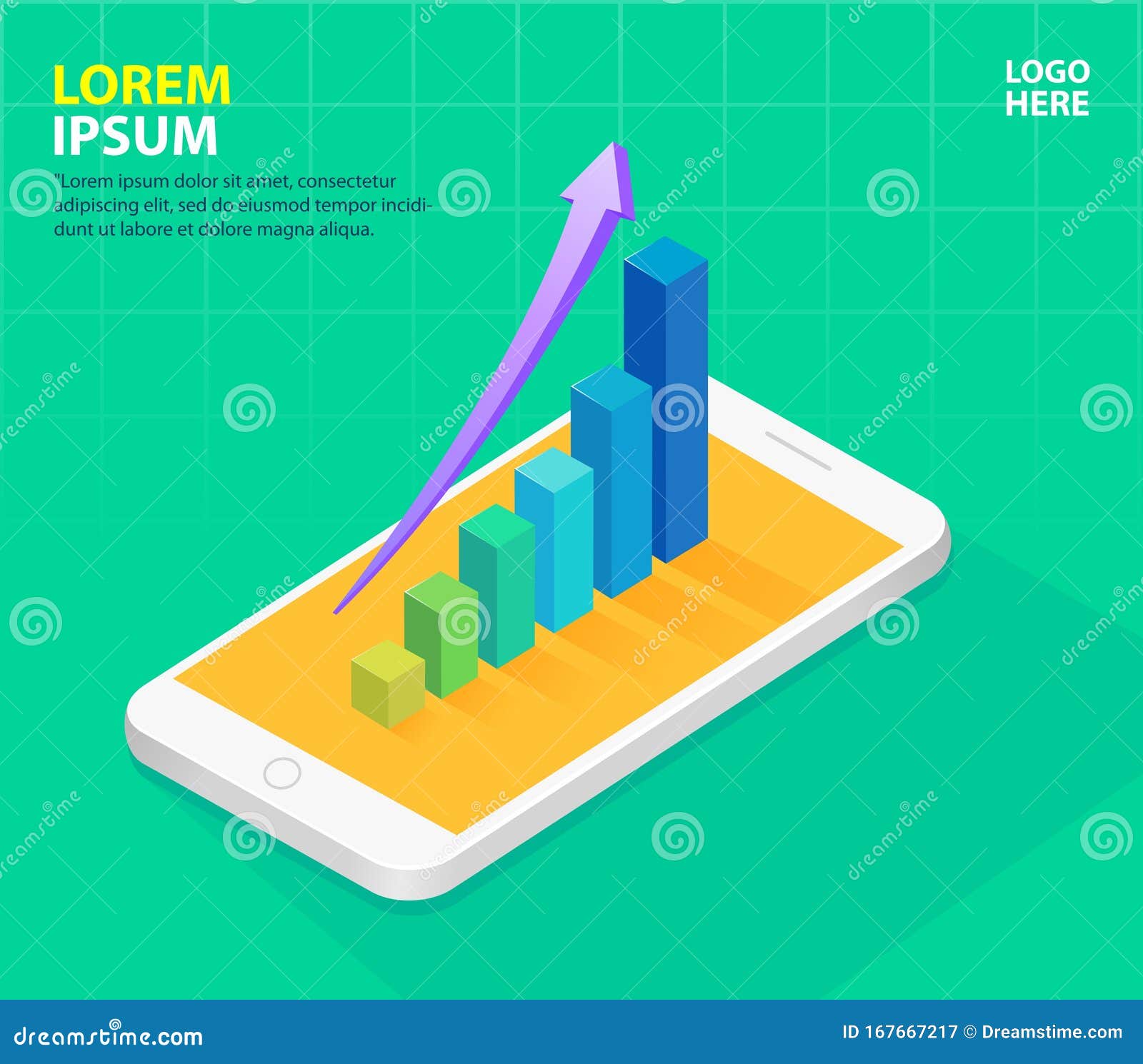 Growth in Technology Template Stock Vector - Illustration of vector ...