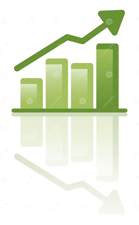 Growth bar chart icon stock vector. Illustration of sign - 238792615