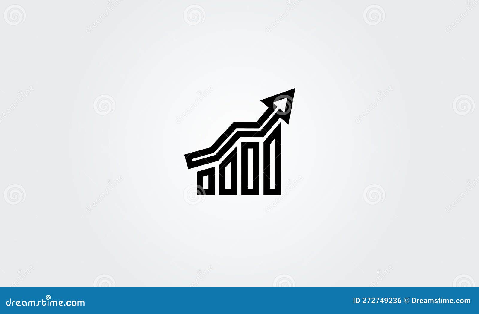Growth Bar Graph Icon, Up Arrow Logo. Business Chart Concept Vector ...