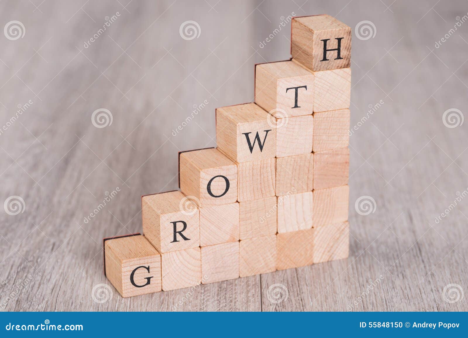 Growth Blocks Arranged As Progressive Graph Stock Photo | CartoonDealer ...